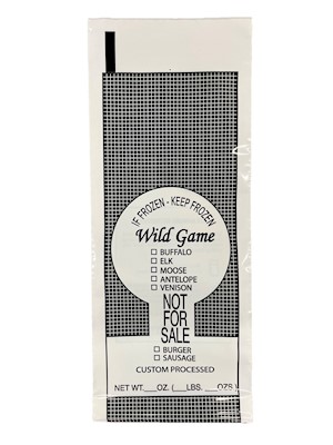 Printed Poly Ground Meat and Sausage Freezer Chub Bags