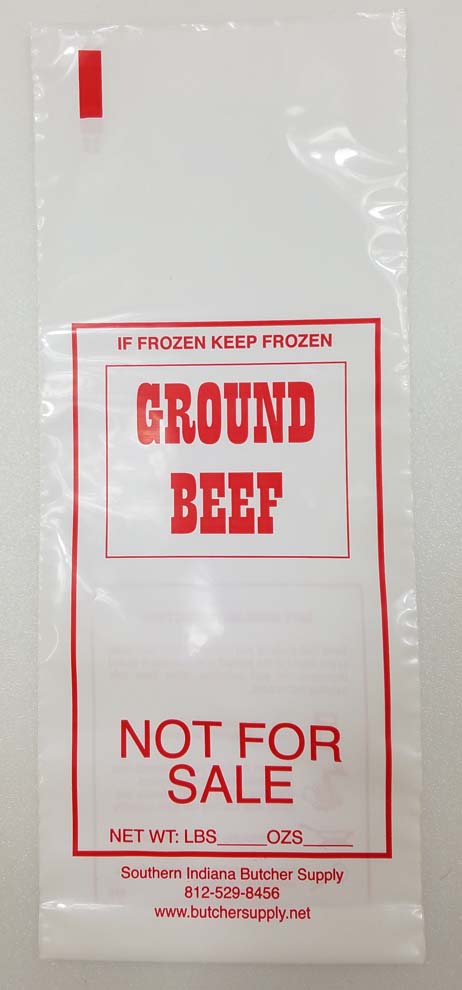 Poly Ground Beef Freezer Chub Bags