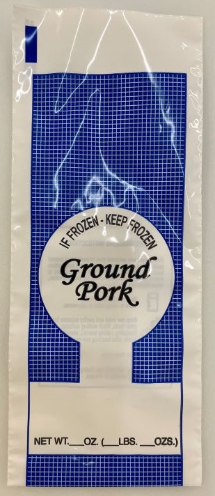 Printed Poly Ground Meat and Sausage Freezer Chub Bags