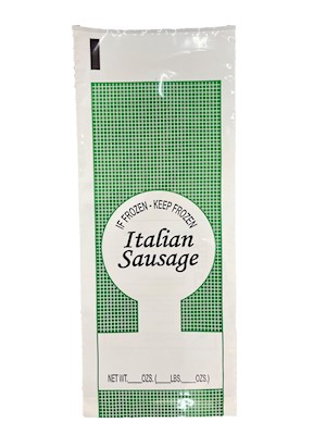 Printed Poly Ground Meat and Sausage Freezer Chub Bags