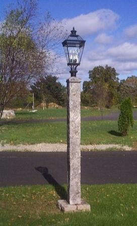 Stone Outdoor Lamp Post