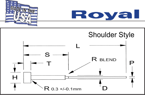 Shoulder Ejector Pin | Royal MPT | True-Hard | Metric