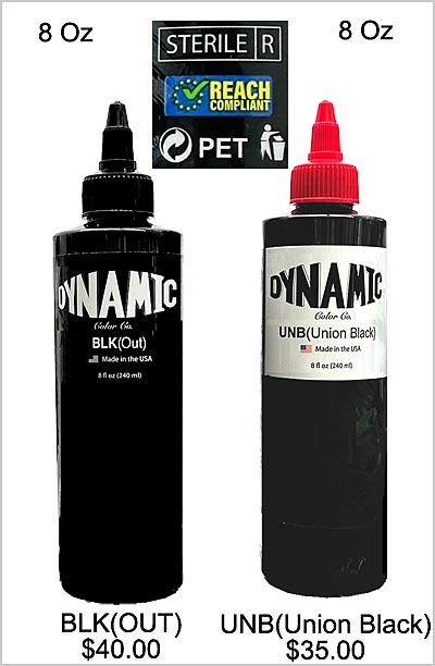 Dynamic Tattoo Ink Black White Triple Black BLK TBK WD1