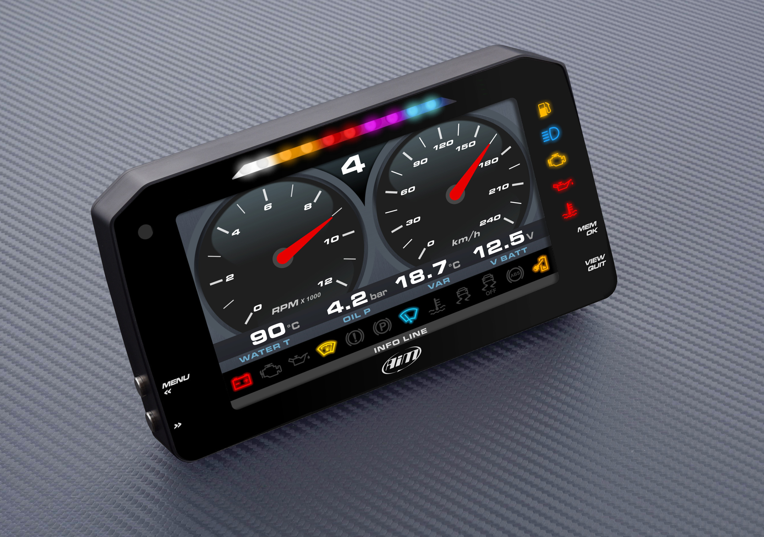AiM Sportline MXP Strada Digital Dash Display