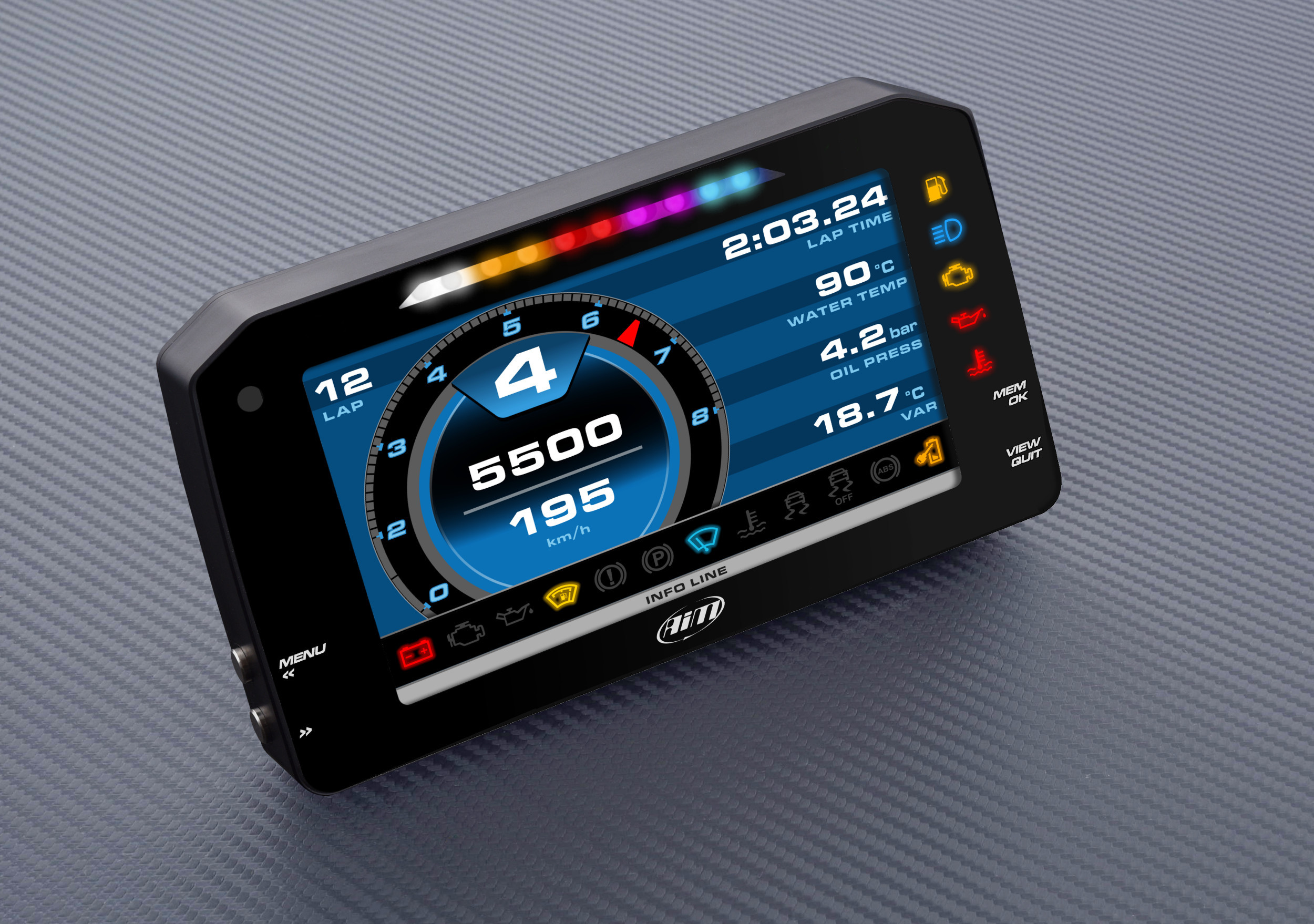 AiM Sportline MXP 6" Race Dash and Data Logger