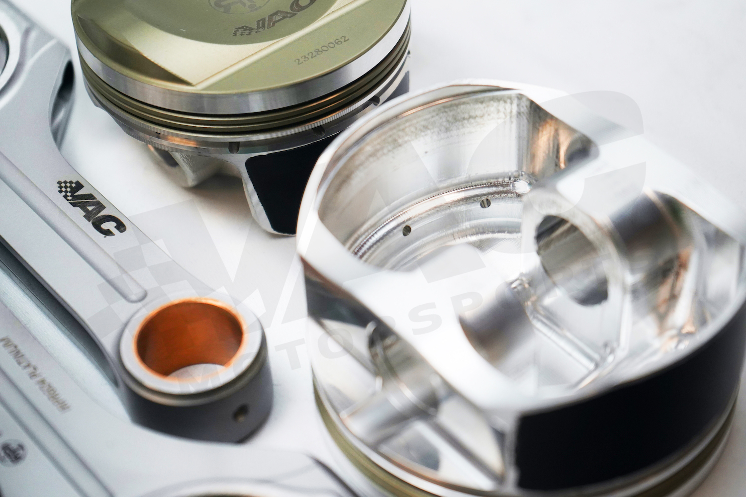 Italian RP Forged Piston Set, S58, 84mm Bore, 9.3:1 CR. *** Gold Line ...