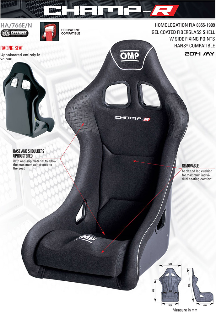 OMP - Champ Fiberglass Race Seat